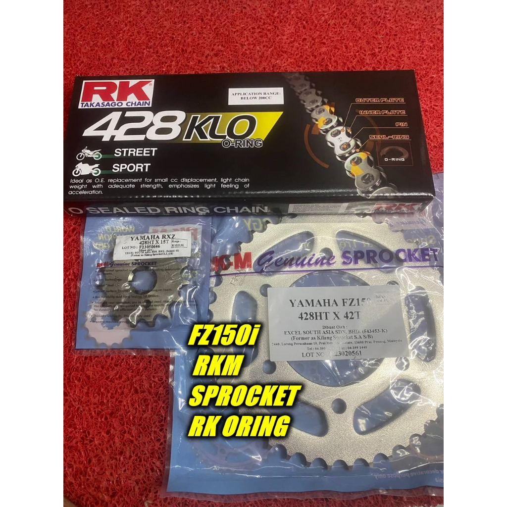 ORIGINAL RKM SPROCKET CHAIN ORIGINAL RKM/ RK KLO FULL SET SPROCKET RKM ...