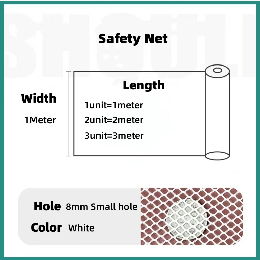 50cm/1m/2m Plastic Safety Net Balcony Railing Protection Net Baby ...