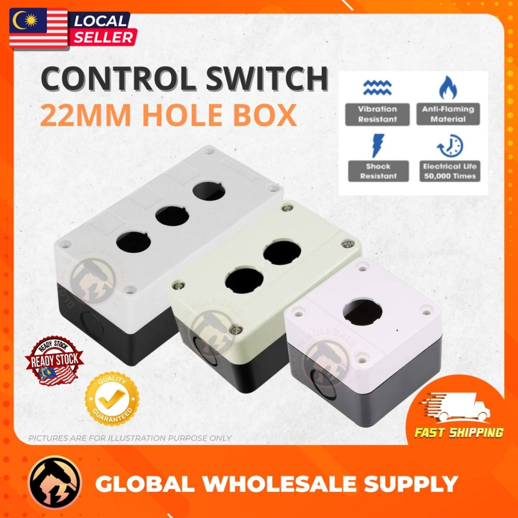 [READY STOCK] GLOBAL PRO 1/ 2/ 3 Way 22mm Waterproof Push Button Switch ...