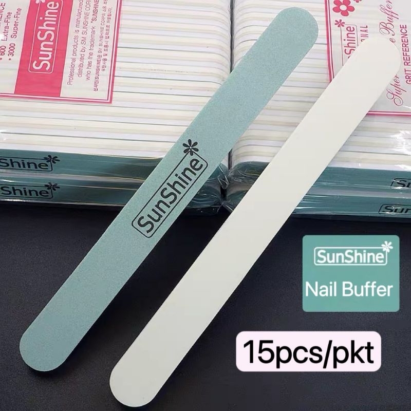 🇲🇾Ready Stock 15pcs/pkt 100% Original Sunshine Nail Buffer | Shopee ...