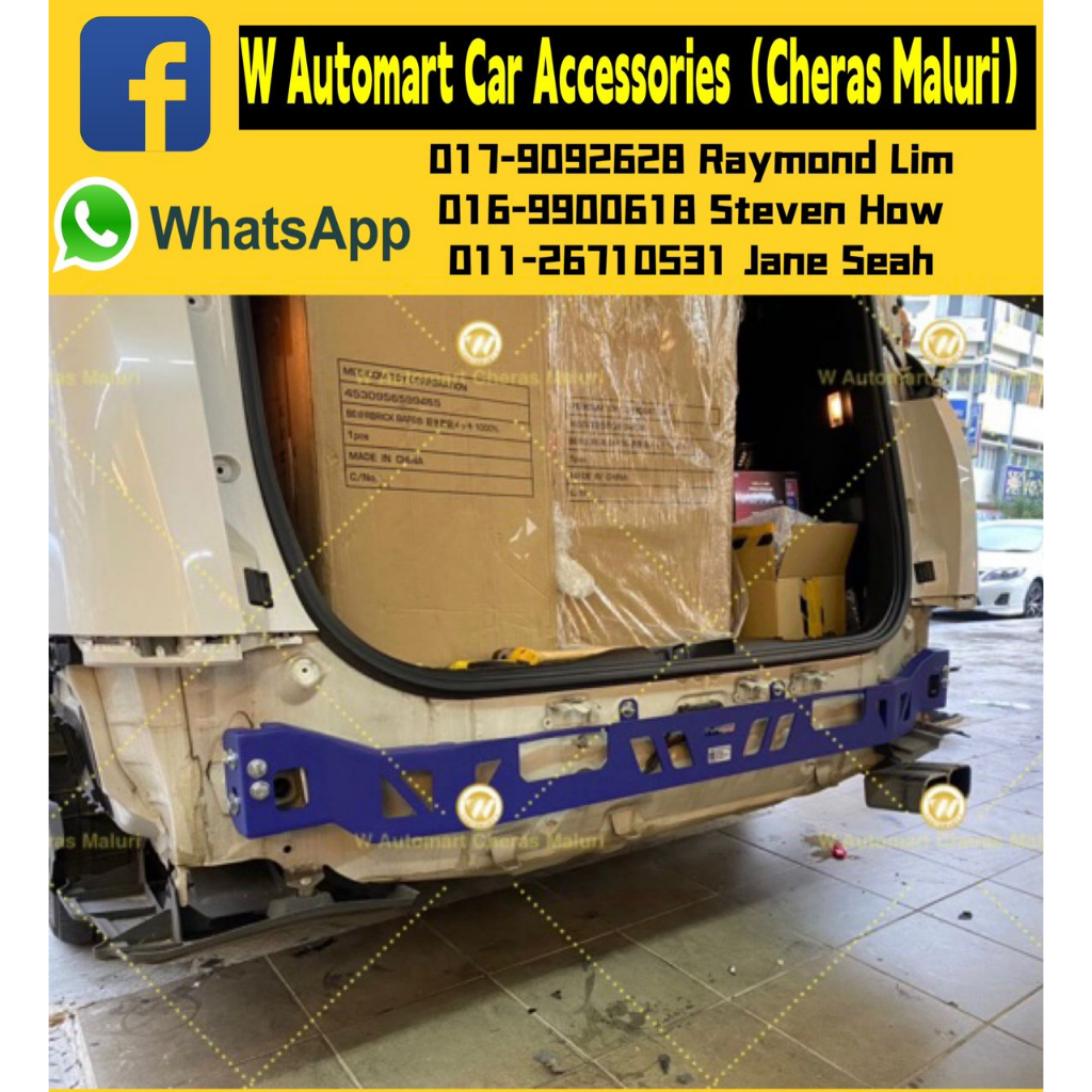 TYPE ONE REAR BUMPER ANTI CRASH BAR TOYOTA ALPHARD VELLFIRE 30 SERIES ...