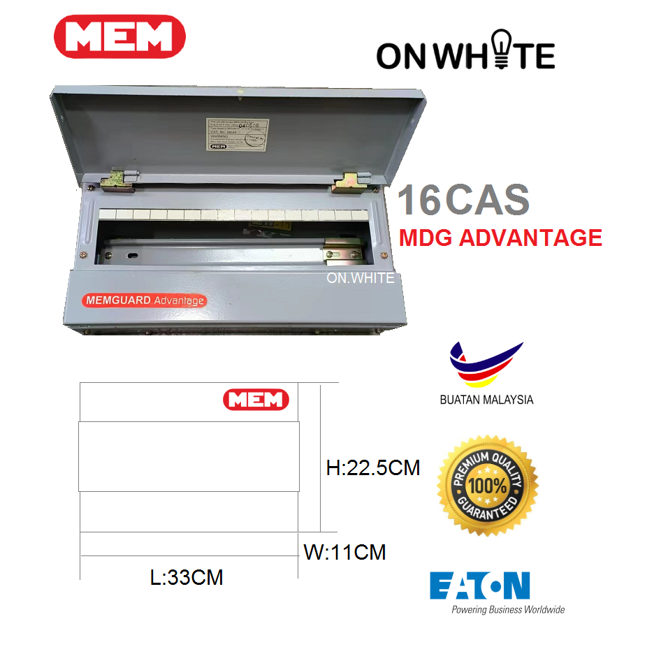 MEM / EATON Advantage 3 MCB Single Phase Distribution Boards Surface ...