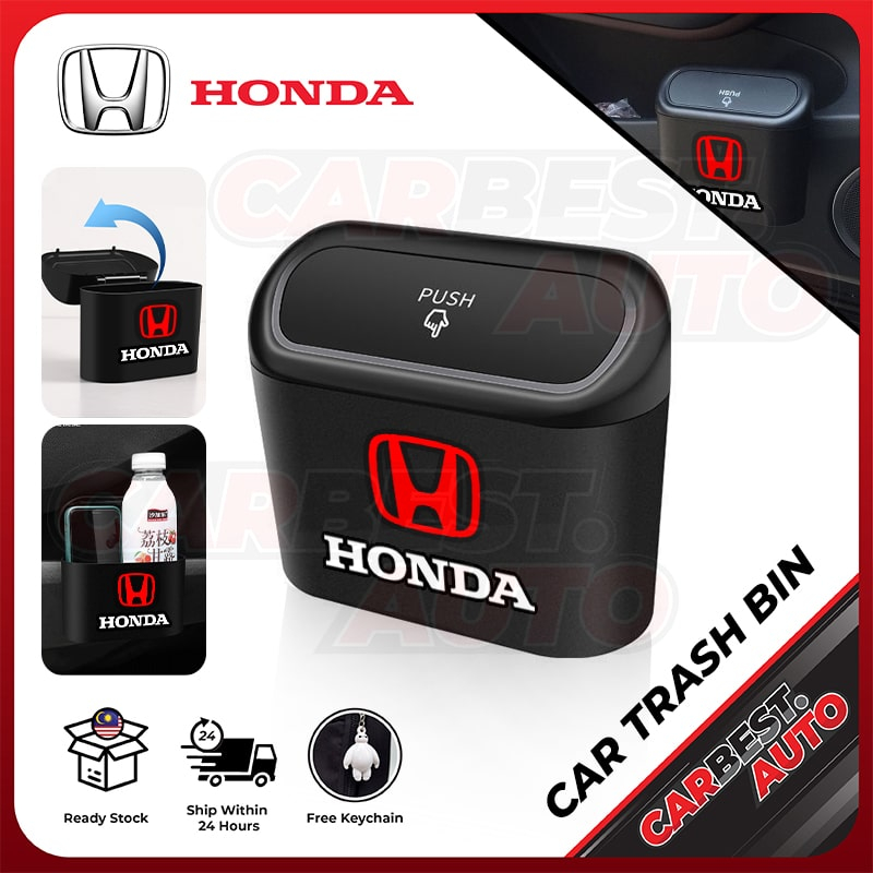 Honda Trash Bin Mini Rubbish Bin Car Organizer Storage Box Vehicle ...