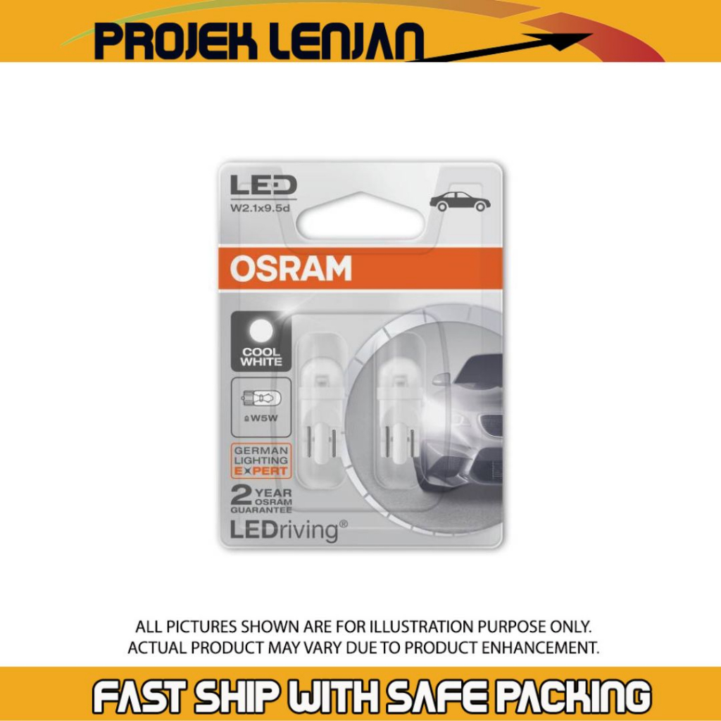 Osram T10/4090/W5W LED Bulb - Cool White (12V/6000K) 2825DW | Shopee Malaysia