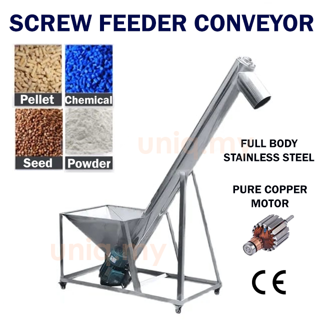 Stainless Steel Screw Feeder Conveyor Lifter Powder Pellet Spiral ...