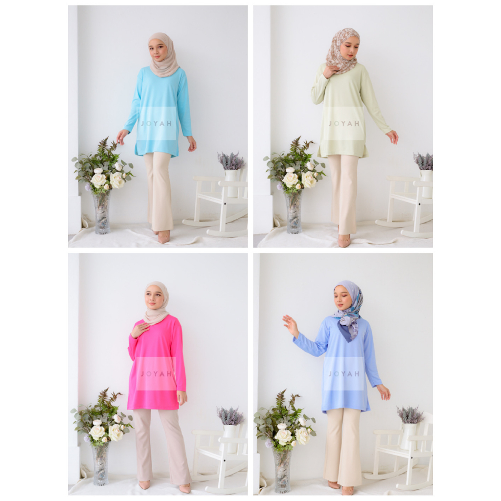 Joyah Premium Muslimah/XS-XL/Baju Sukan Muslimah/Plain Jersi ...