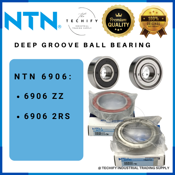 NTN 6906 ZZ / 2RS DEEP GROOVE BALL BEARING 100% ORIGINAL MADE IN JAPAN ...