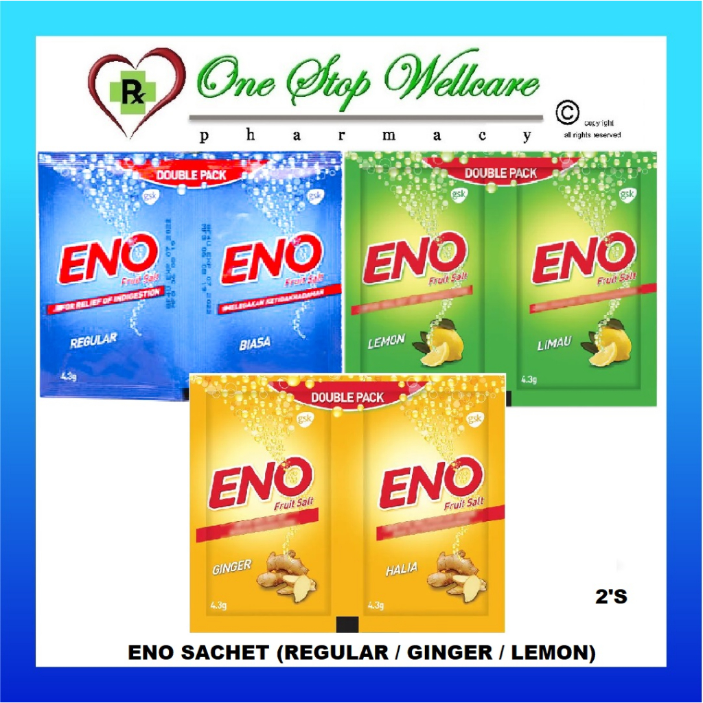 ENO SACHET (REGULAR / GINGER / LEMON) 2'S | Shopee Malaysia