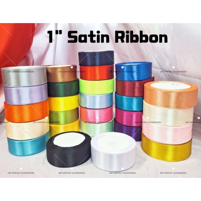 1" 1 Roll 13yds+-/Satin Ribbon/Ribbon Kosong/Reben Kain/Flower Wrapping ...