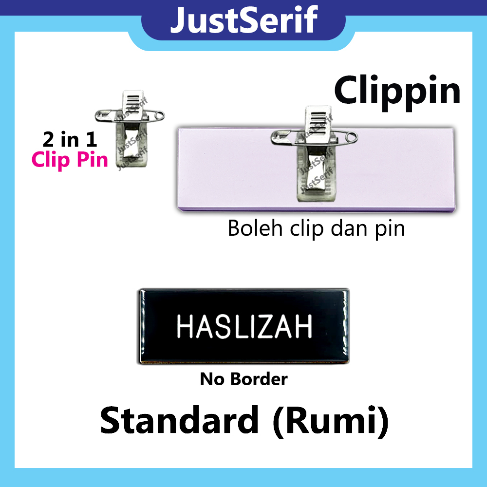 Name Tag MAGNET, NameTag PIN Untuk Tag Nama Sekolah Cikgu, Murid dan ...