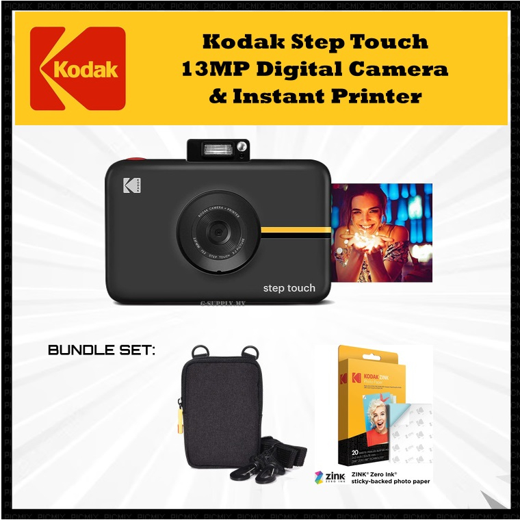 Kodak Step Touch 13MP Digital Camera & Instant Printer with 3.5 LCD ...