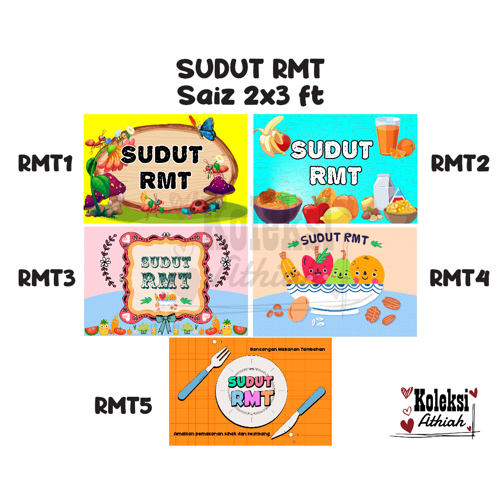 Sudut RMT - Rancangan Makanan Tambahan 3x2ft | Shopee Malaysia