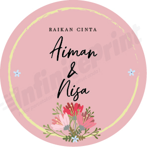 100 PCS - Sticker Doorgift / Kahwin / Tunang / Aqiqah Simple Label ...