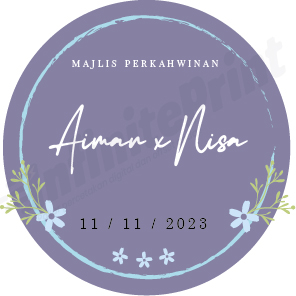 100 PCS - Sticker Doorgift / Kahwin / Tunang / Aqiqah Simple Label ...