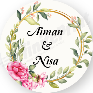 100 PCS - Sticker Doorgift / Kahwin / Tunang / Aqiqah Simple Label ...