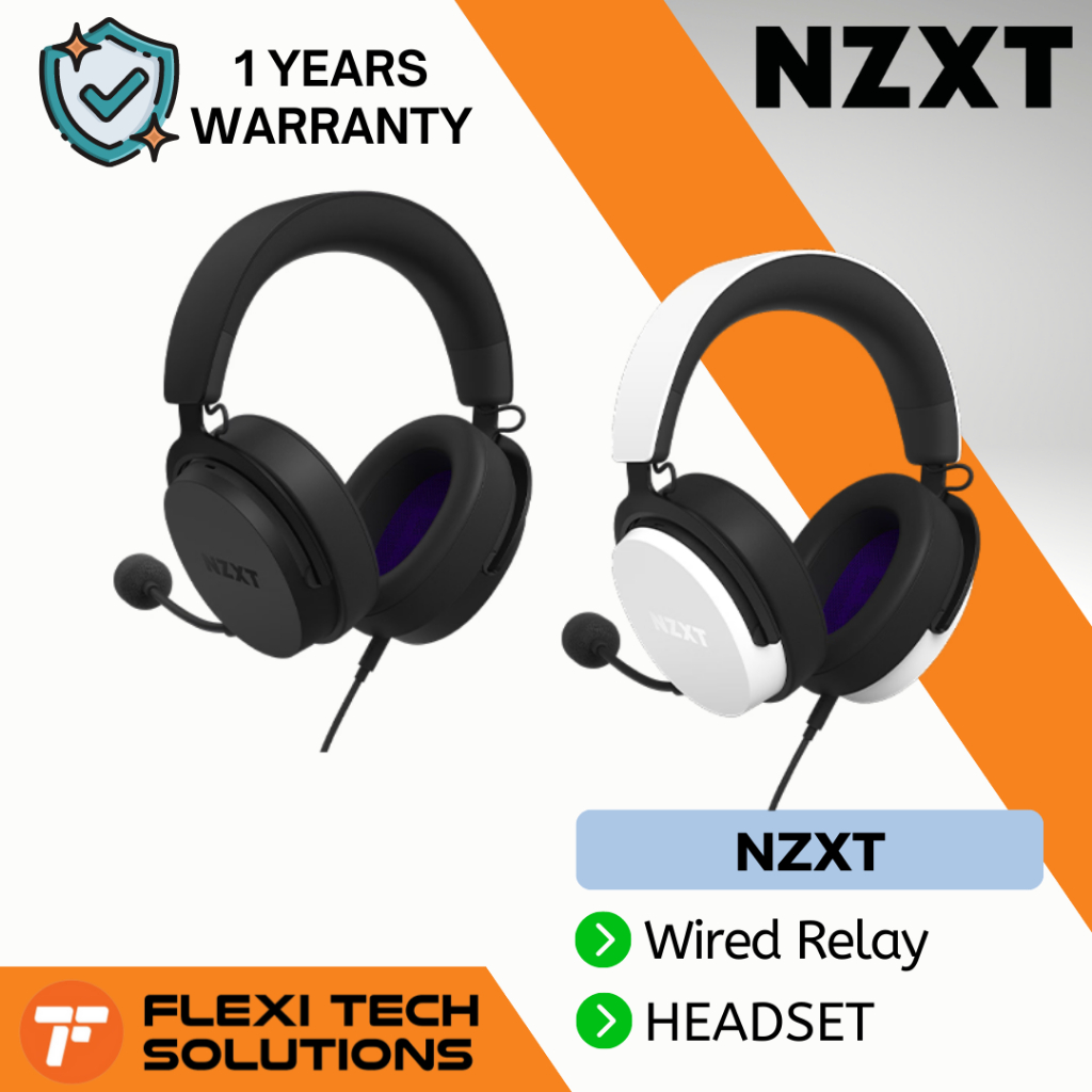 Flexi Tech NZXT Wired Relay Black & White Hi-Res Certified Wired PC ...