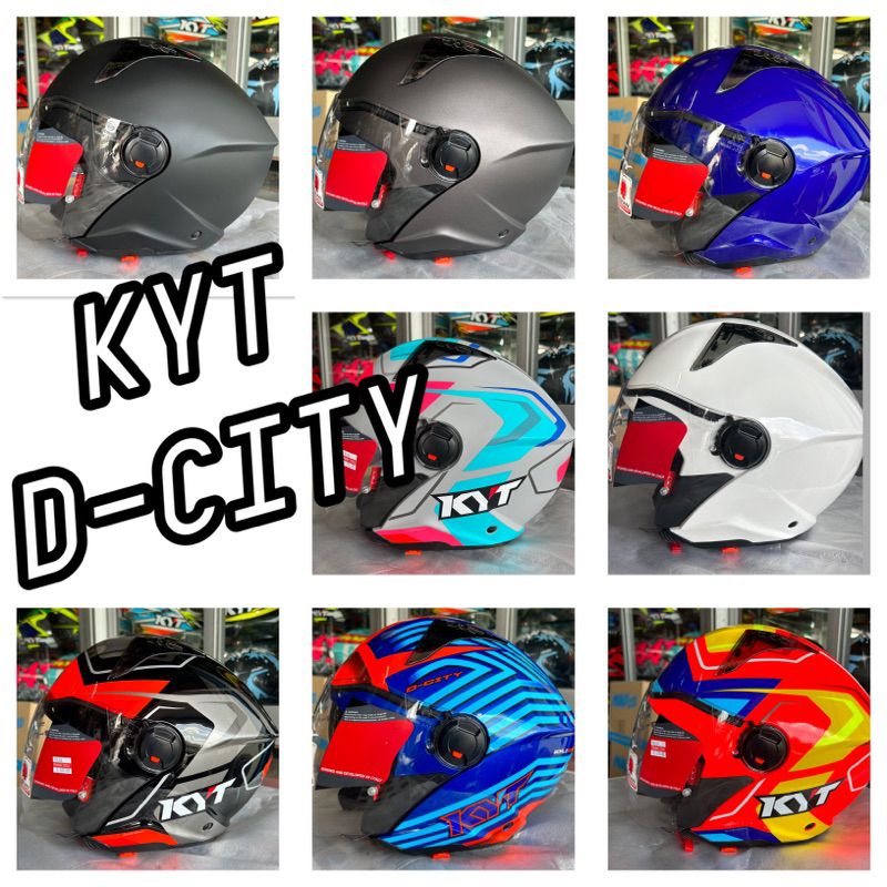 HELMET KYT D CITY DOUBLE VISOR NEW DESIGN | Shopee Malaysia