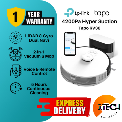 TP-Link Robot Vacuum Tapo RV30 Plus & RV30 LiDAR Navigation Smart Auto ...