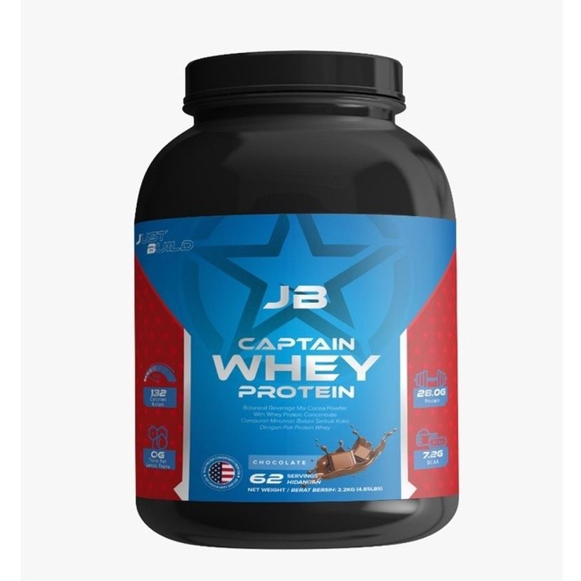 Captain Whey Protein 5lbs - JustBuild For Athletes, Bodybuilders, Sport ...