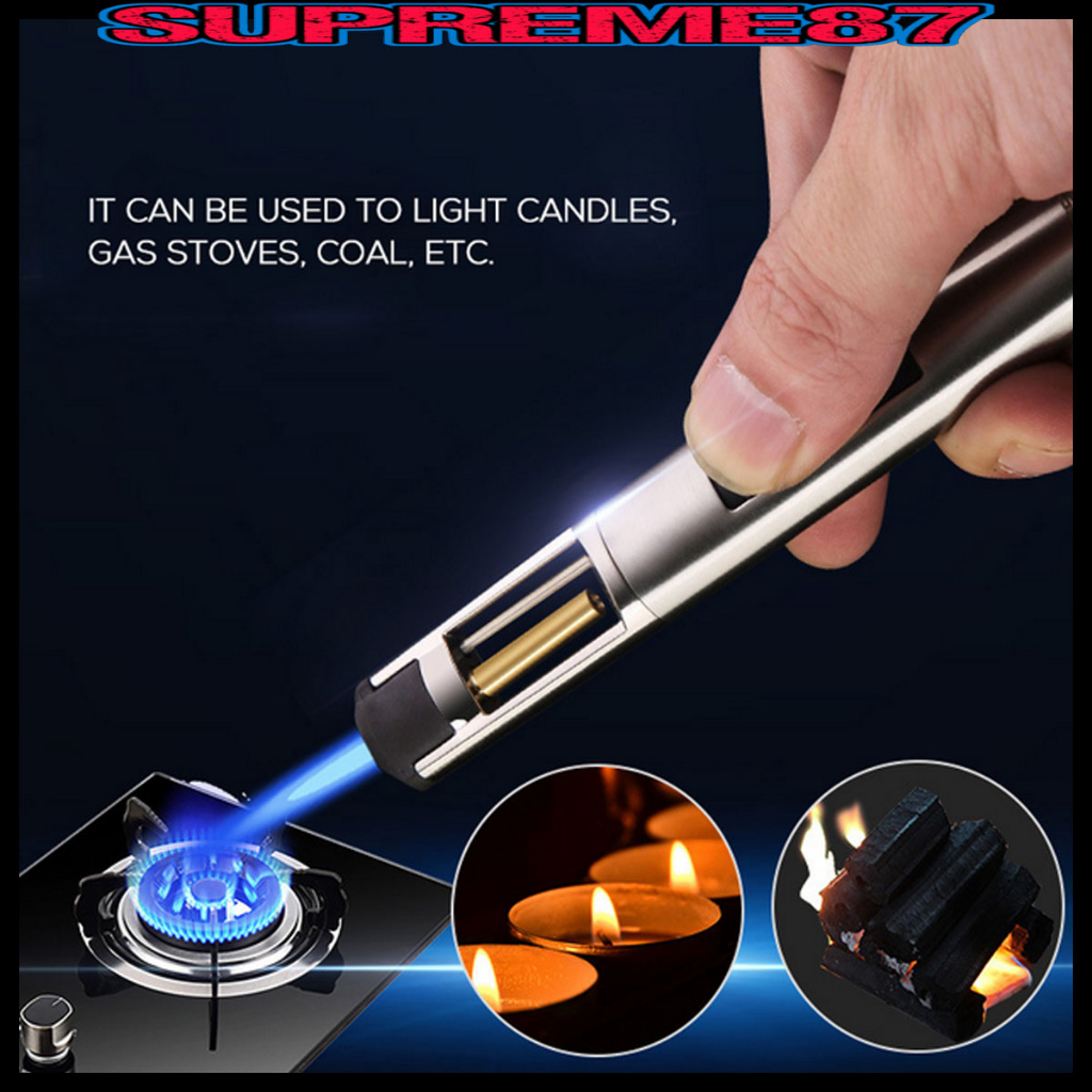 Honest Pen shape Jet Lighter Blue Flame Fuel Visible Windproof ...
