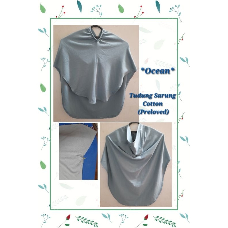 Tudung Sarung Cotton Preloved (color: Ocean) | Shopee Malaysia