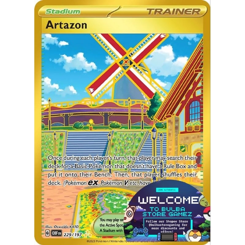 Artazon 229/197 Hyper Rare SV03 Obsidian Flames Pokémon TCG Card Game ...