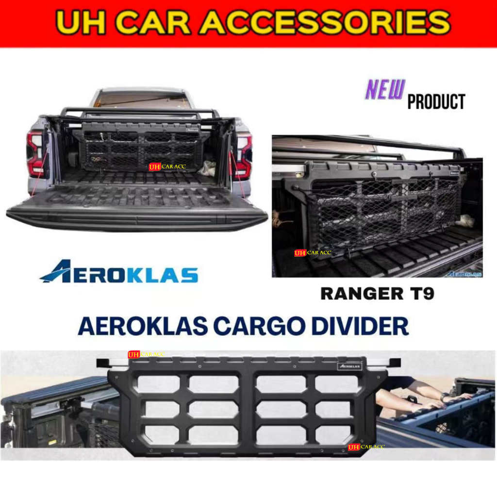 FORD RANGER T9 2022 2023 2024 AEROKLAS REAR BED CARGO TRUNK DIVIDER ...