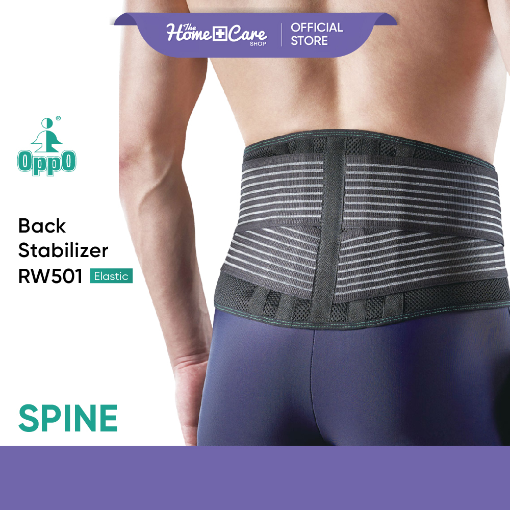 OPPO Elastic Back Stabilizer RW501 Waist Back Pain Support Brace Wrap ...