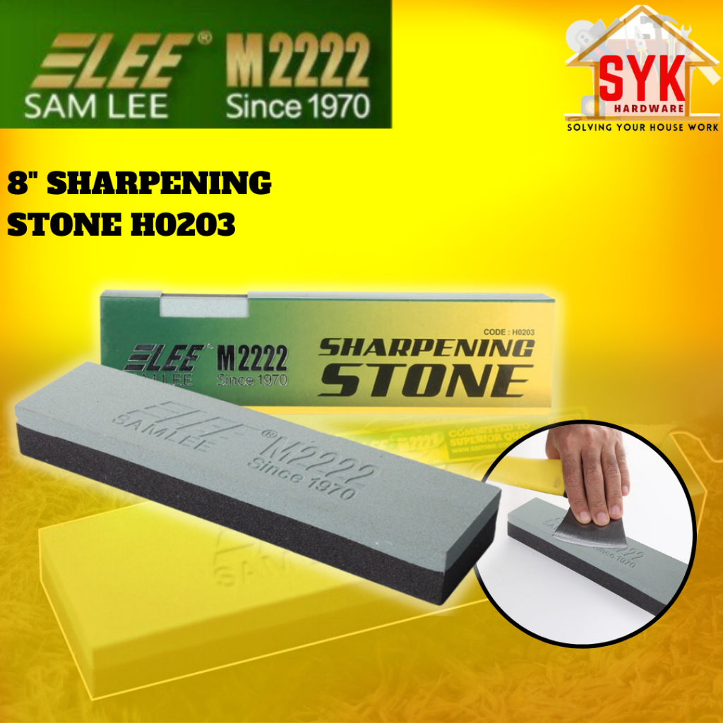 SYK Samlee H0203 8 Inch Sharpening Stone Knife Sharpener Stone Pengasah Pisau Batu Asah Tajam ...