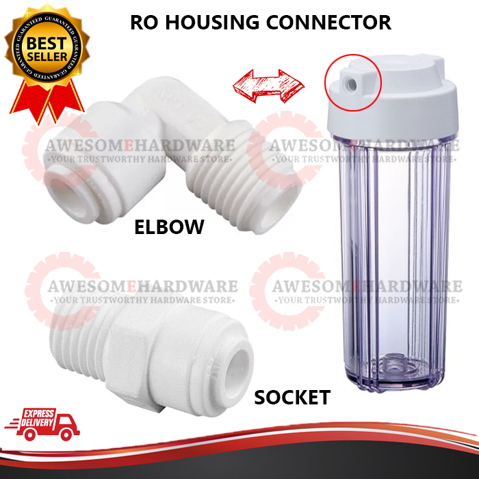 4ME4 RO HOUSING WATER FILTER JOINT MALE ELBOW OR SOCKET CONNECTORS ...