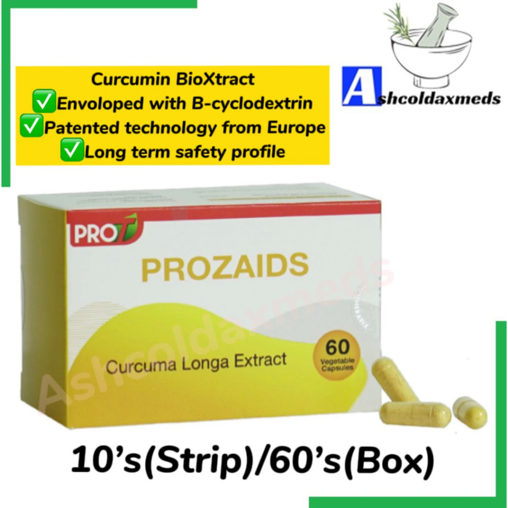 (NEW LOOK)Prozaids 480mg 60s /10s vegetable curcumin capsule | Shopee ...