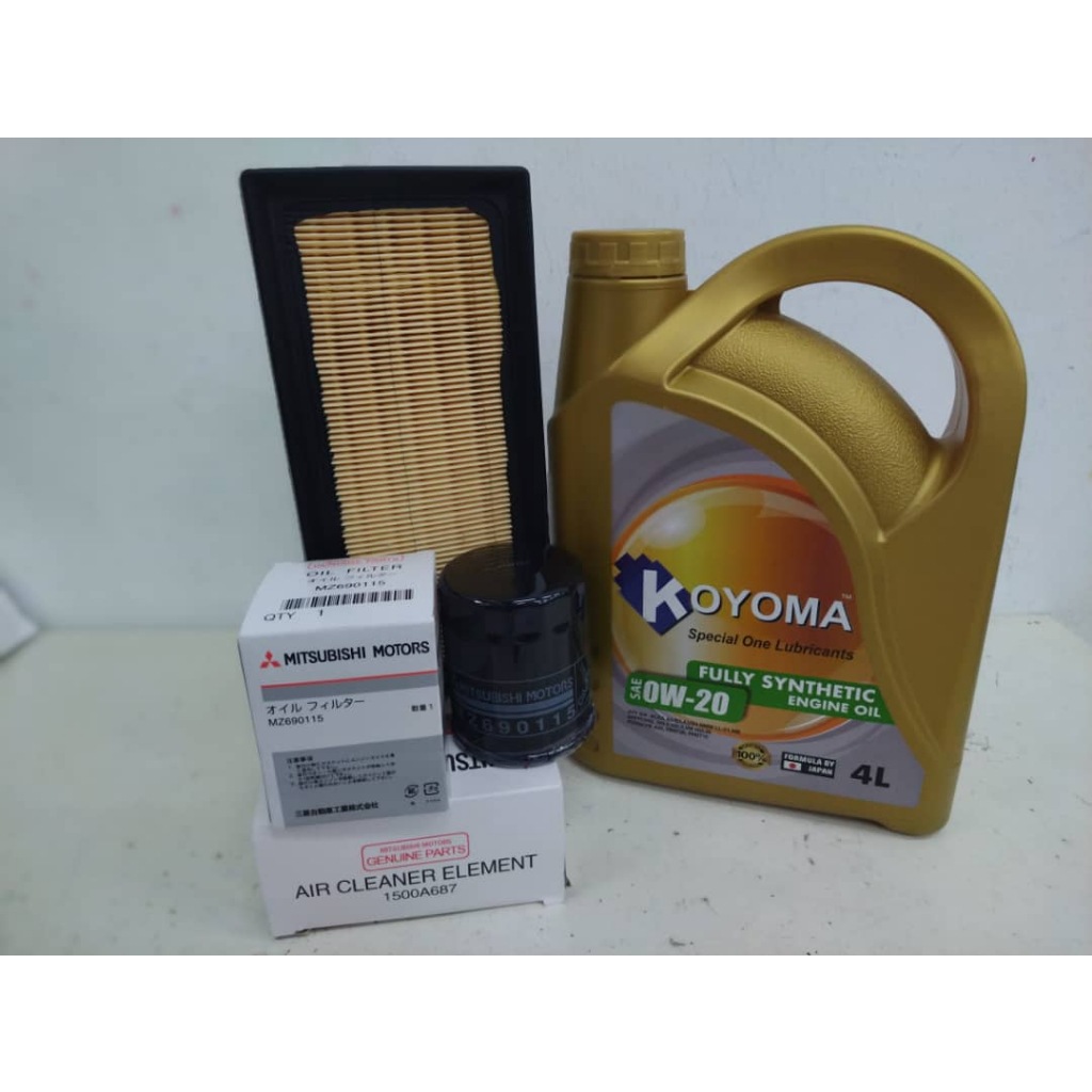 MITSUBISHI XPANDER OIL FILTER + AIR FILTER + KOYOMA 0W20 FULLY ...