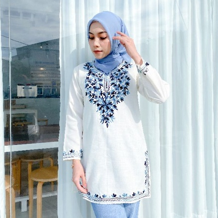 BLOUSE KURTI SULAM COTTON (KEYA TOP) | Shopee Malaysia