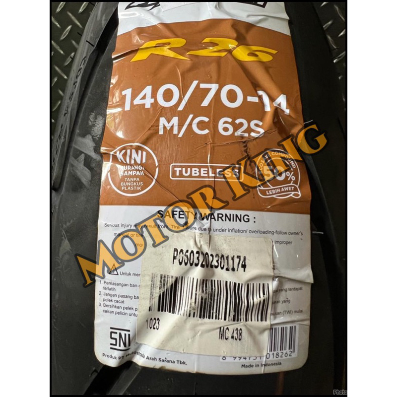 CORSA R26 TYRE 140/70-14 Tayar Tire Tires Tyres TL Tubeless 1407014 140 ...
