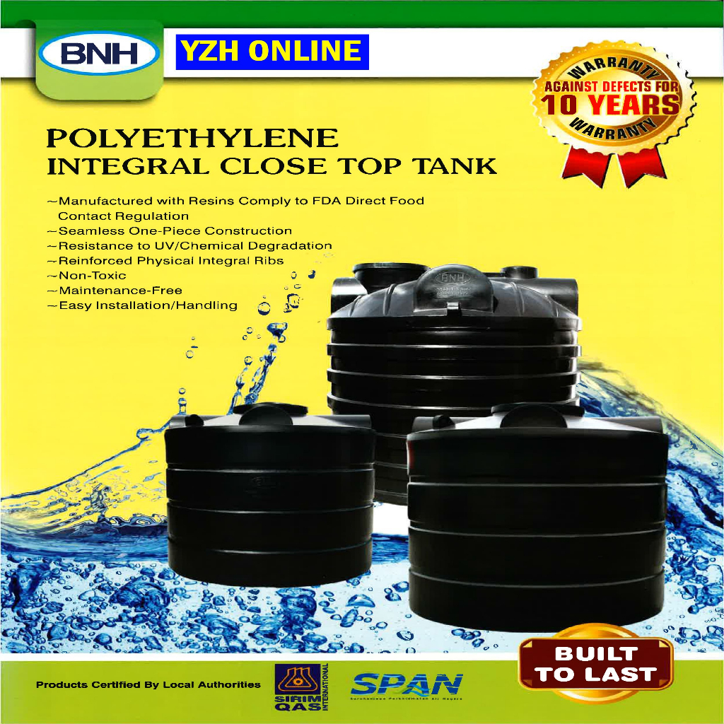 BNH Poly Water Tank Close Top 800Gallon - 2000Gallon with / without ...
