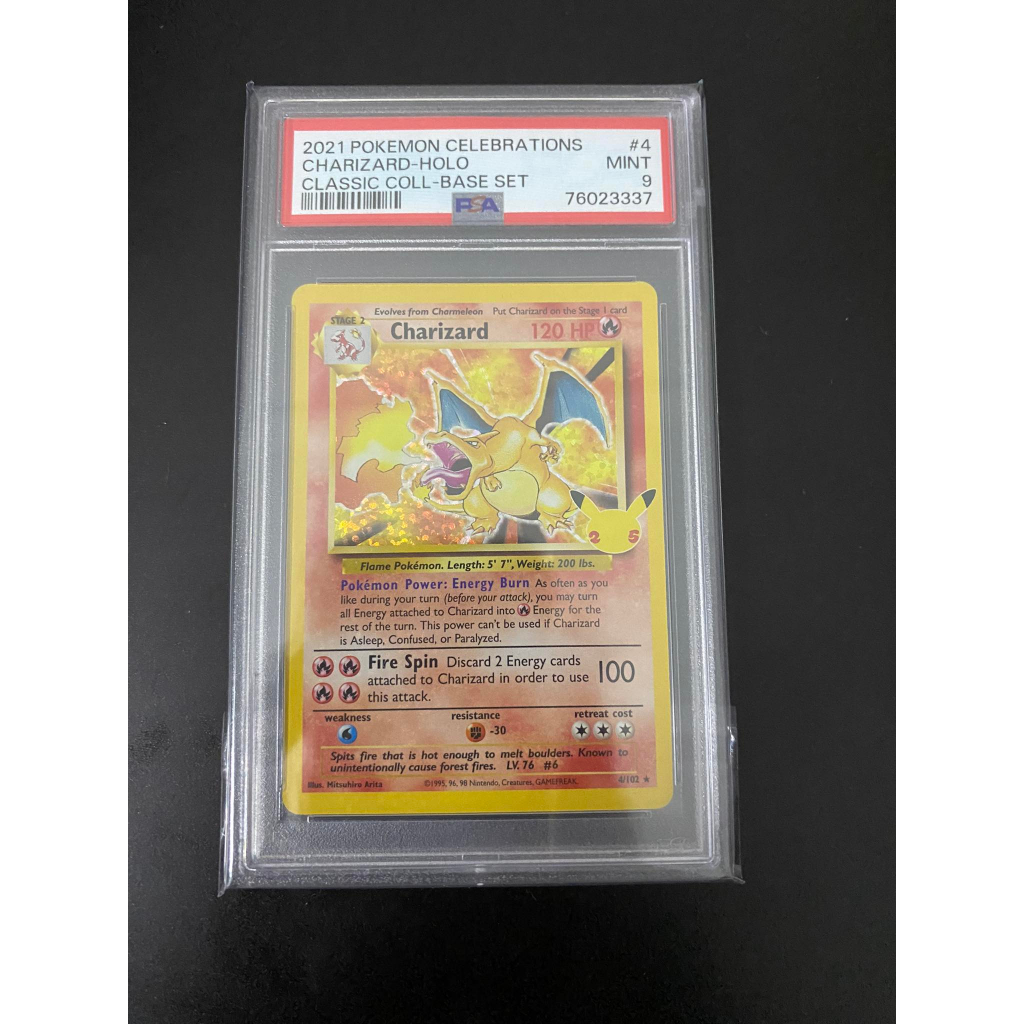 PSA 9 Pokemon TCG - Charizard - 4/102 - Holo Rare (Classic Collection ...