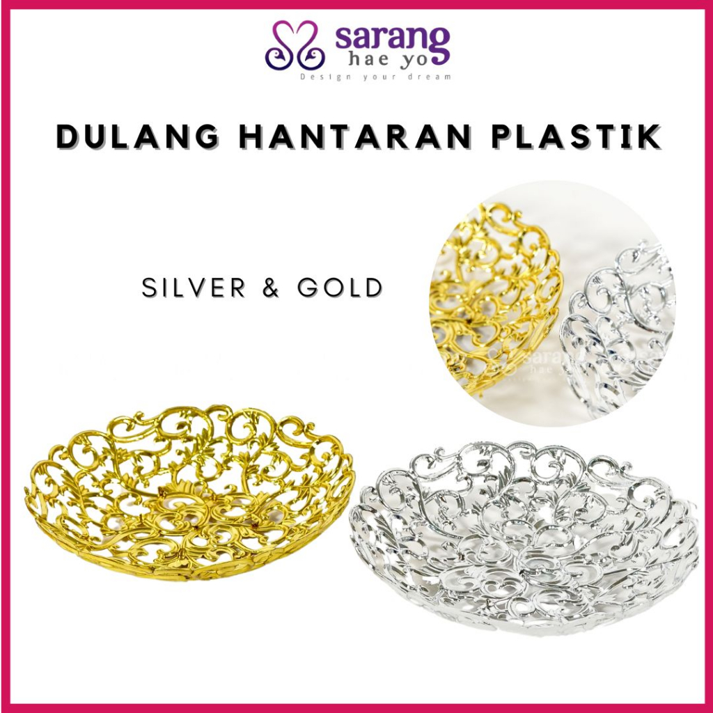 Mini Dulang Hantaran Plastik Gold Silver Bekas Hantaran Tunang Kahwin ...