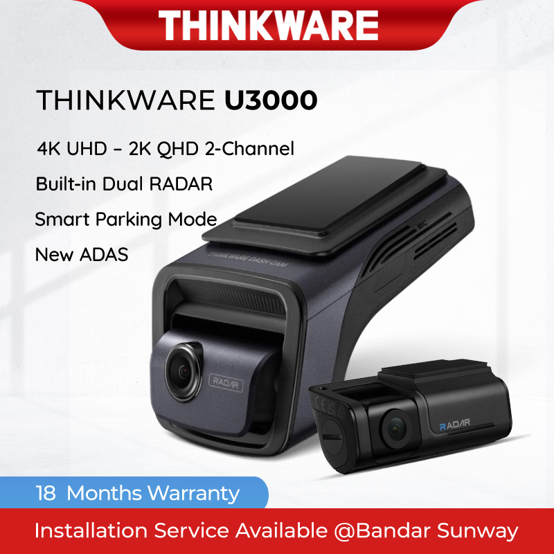 THINKWARE U3000 Dash Cam 4K UHD + Sony Starvis2 with RADAR | Shopee Malaysia