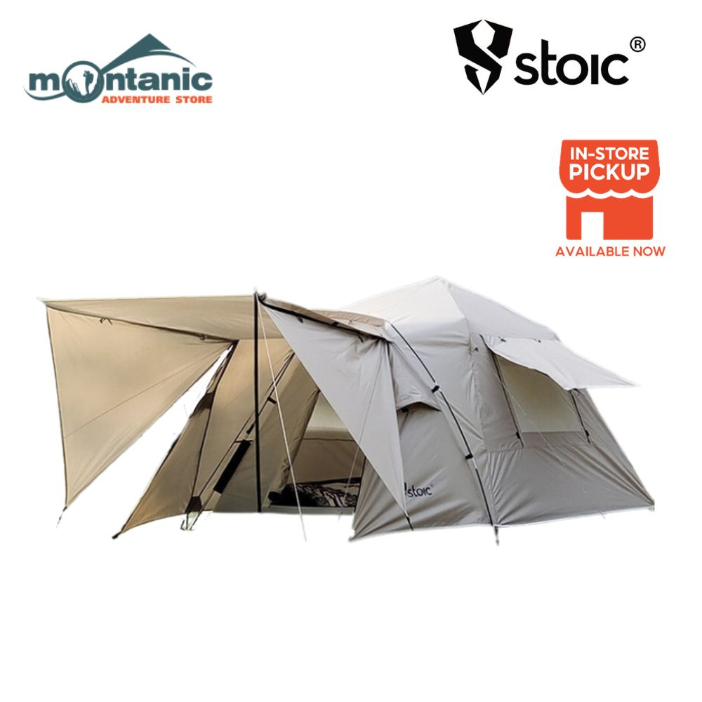 Stoic Auto Quick Tent with Built-in Tarp - Glamping Tent Khemah Camping ...