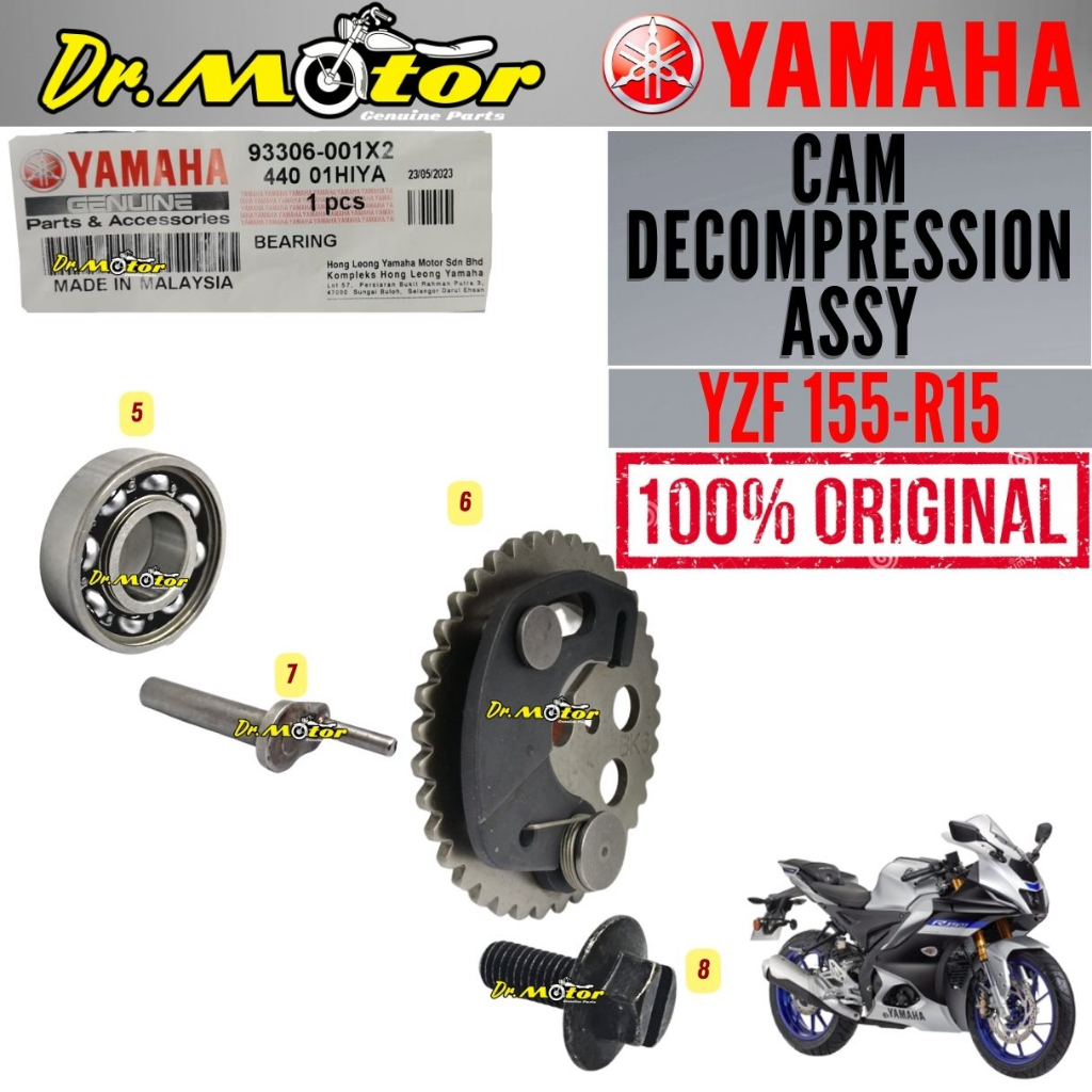 R15 YZF-155 R15M V3 YZF Camshaft Decompression Gear Timing Cam Shaft ...