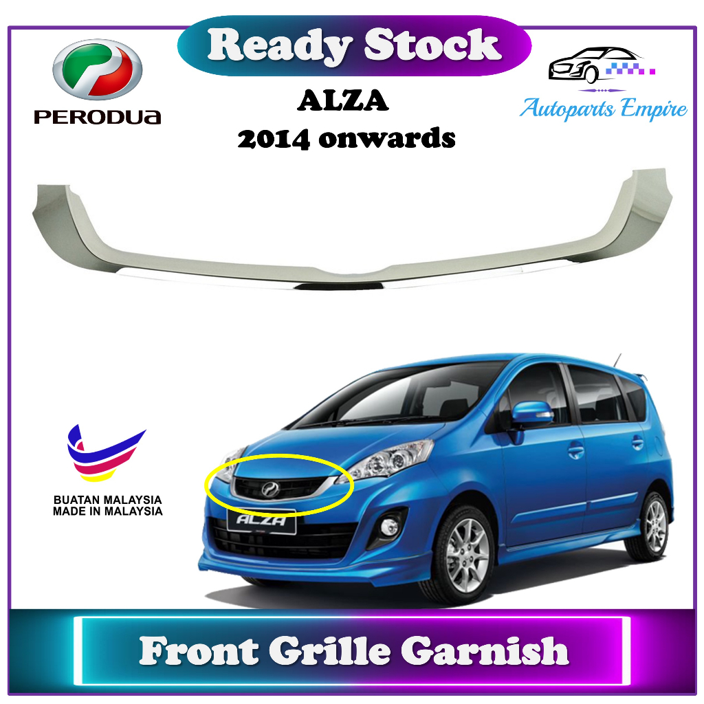Perodua Alza 】 Front Grille Garnish / Chrome or Black ( 2014 - 2017 ...