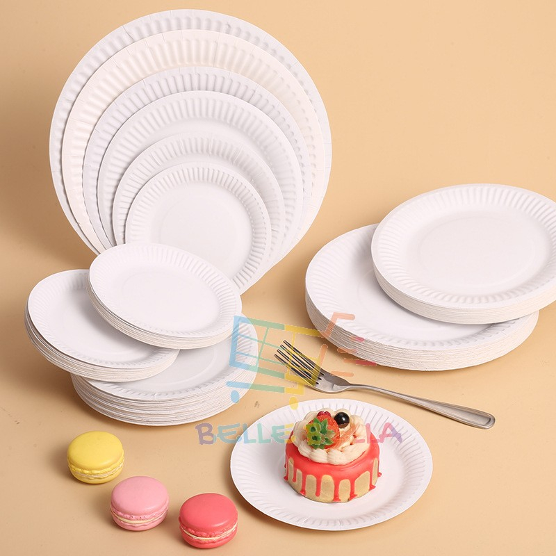 10PCS ROUND PAPER PLATE BIRTHDAY PARTY CELEBRATION DISPOSABLE PLATE ...