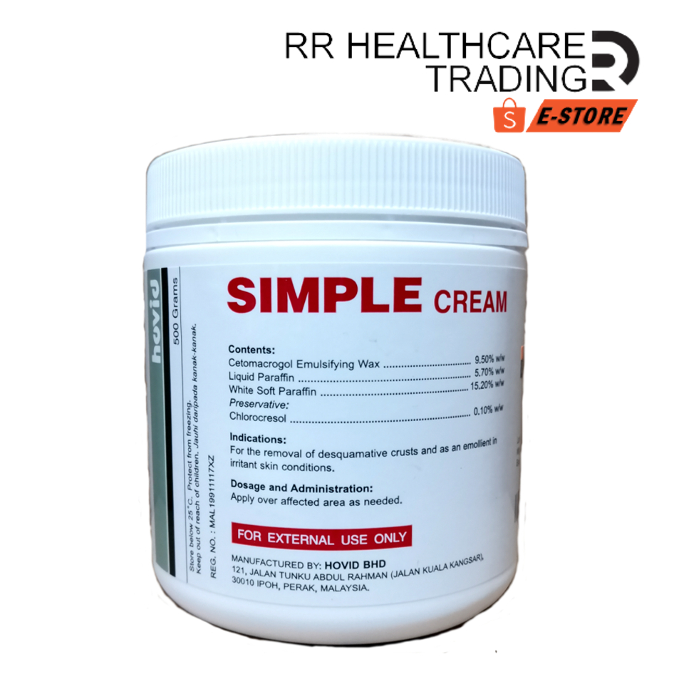 Hovid Simple Cream 500g (Exp 12/2024) | Shopee Malaysia