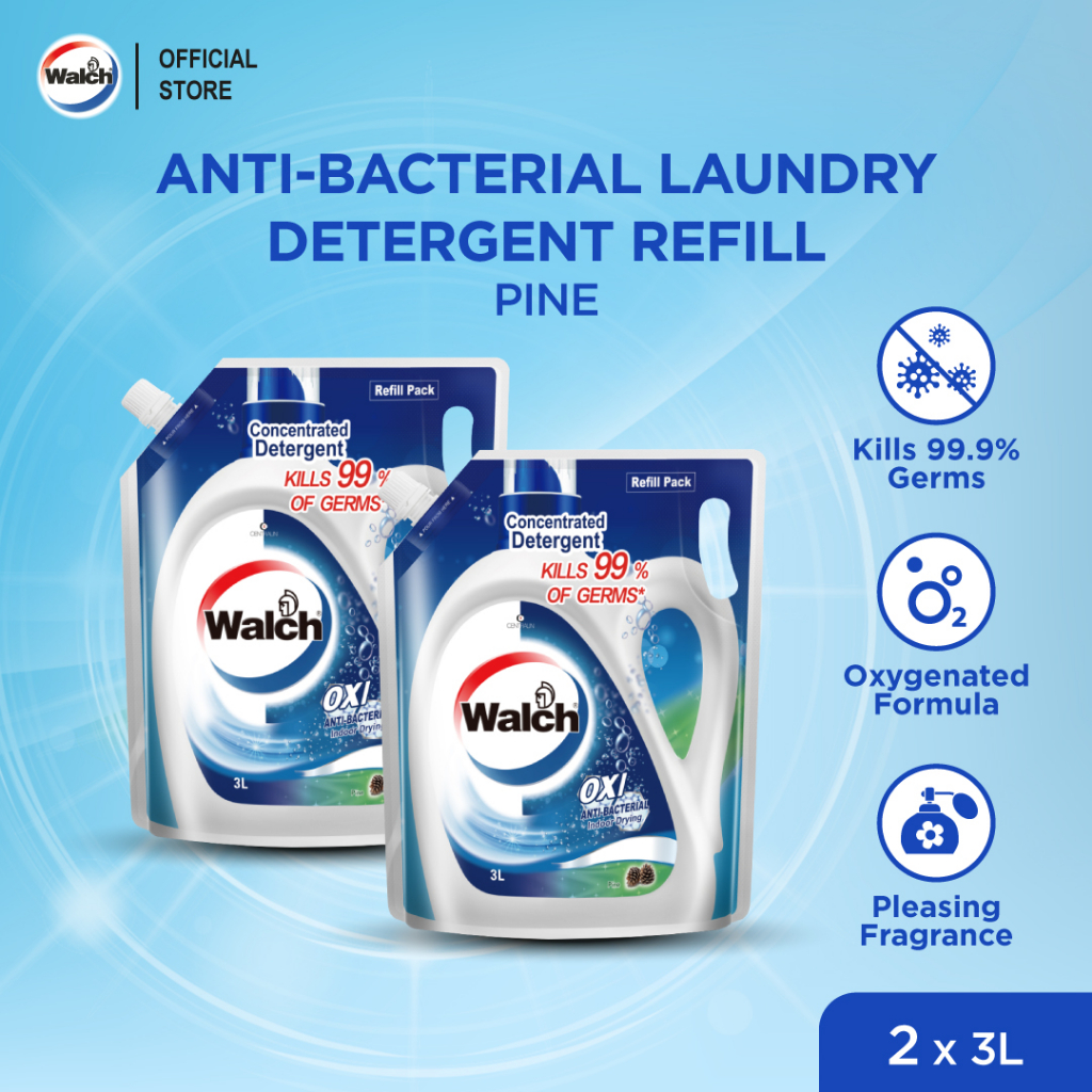 [TWIN PACK] Walch Antibacterial Laundry Detergent Refill (3L) | Shopee ...