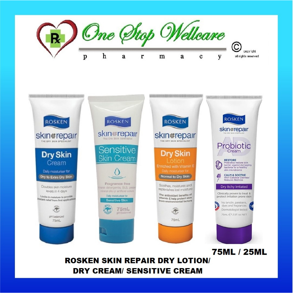 ROSKEN SKIN REPAIR DRY LOTION/ DRY CREAM/ SENSITIVE CREAM/ PROBIOTIC ...