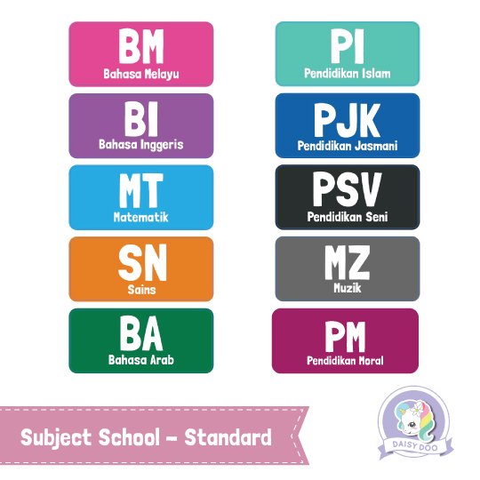 ⚡️NEW ARRIVAL⚡️ [STANDARD] Subject School Sticker Waterproof -- Sticker ...