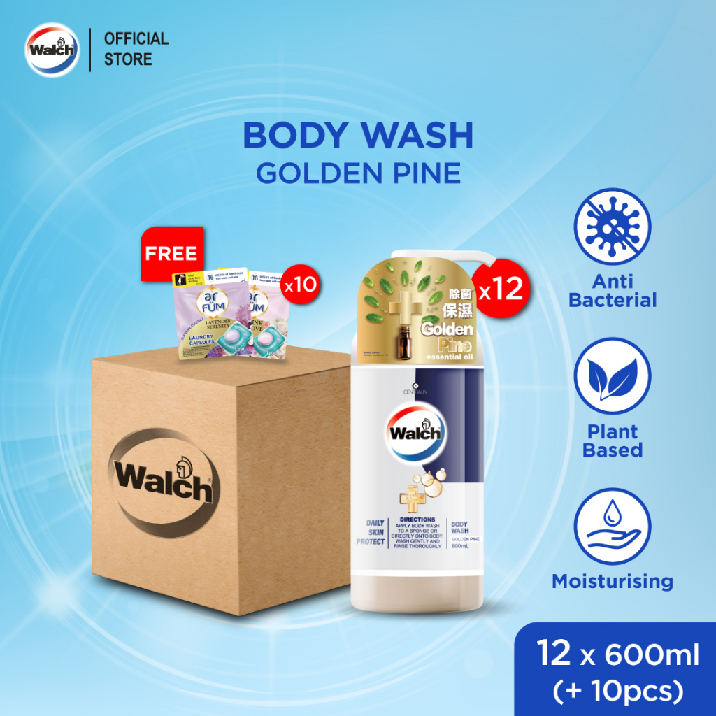 [CARTON DEAL] Walch Body Wash - Golden Pine (600ml) [Free Ar FÜM ...