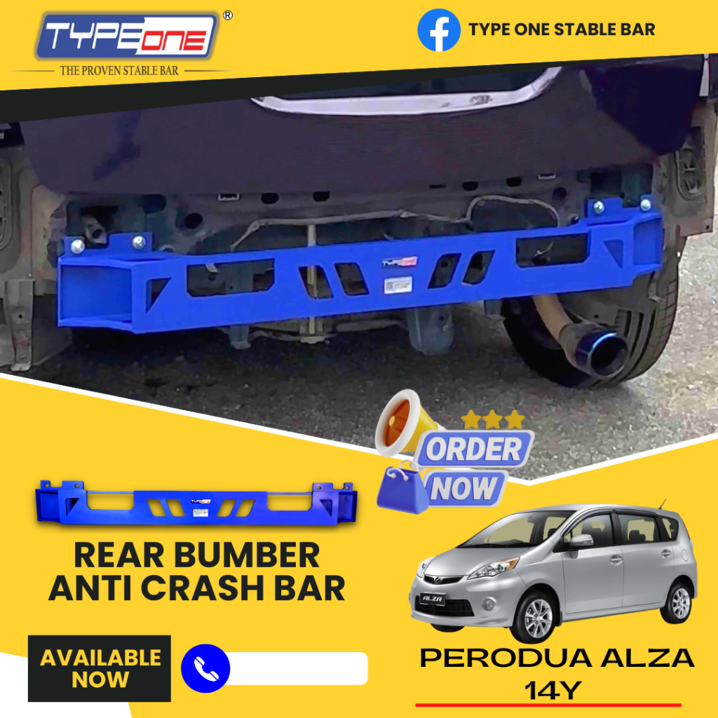 TYPE ONE REAR BUMPER ANTI CRASH BAR | Shopee Malaysia