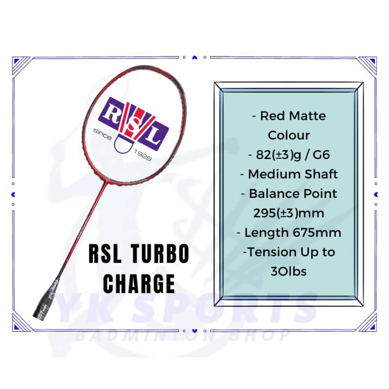 RSL TURBO CHARGE BADMINTON RACKET | Shopee Malaysia