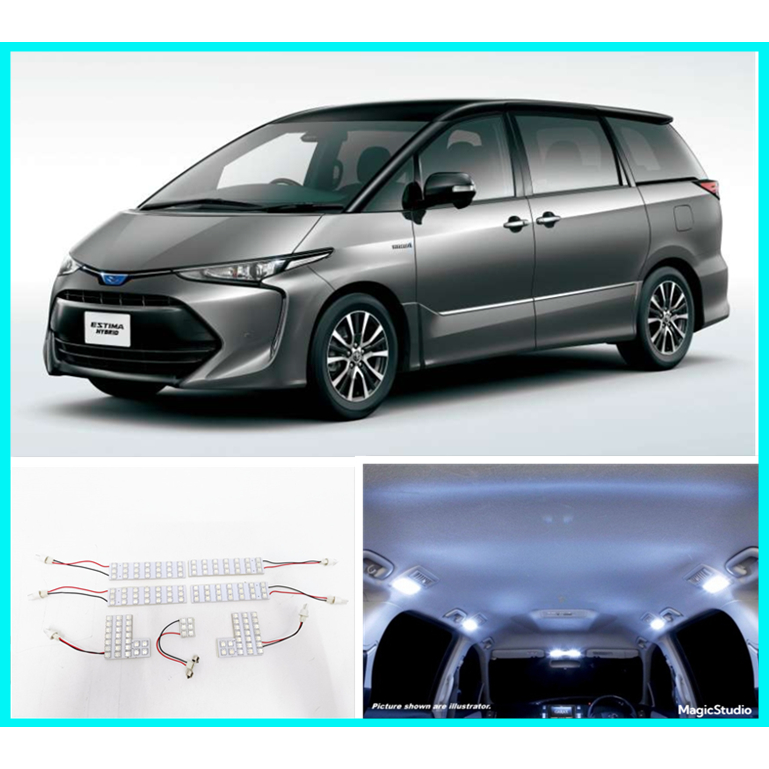 Toyota ESTIMA ACR50 2006-2018 LED (WHITE) Room Lamp Reading Light 7 PCS ...